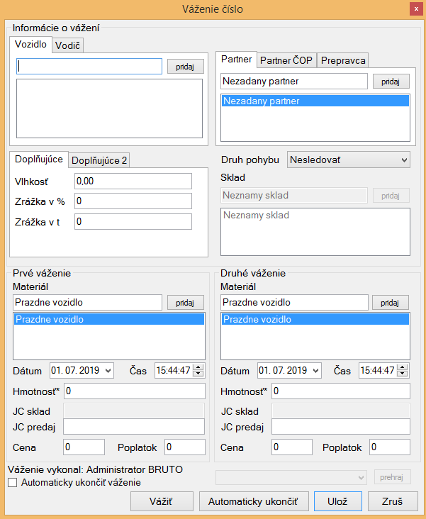 Uskutočnenie Váženia – Vazenie.sk